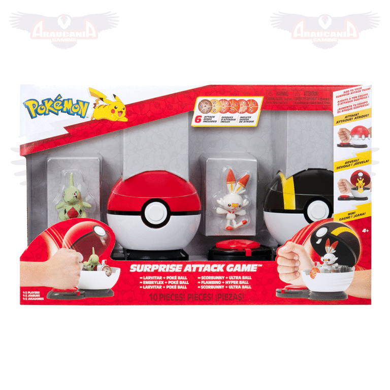Pokémon Juego Ataque Sorpresa Pack 2 | Larvitar vs Scorbunny ...