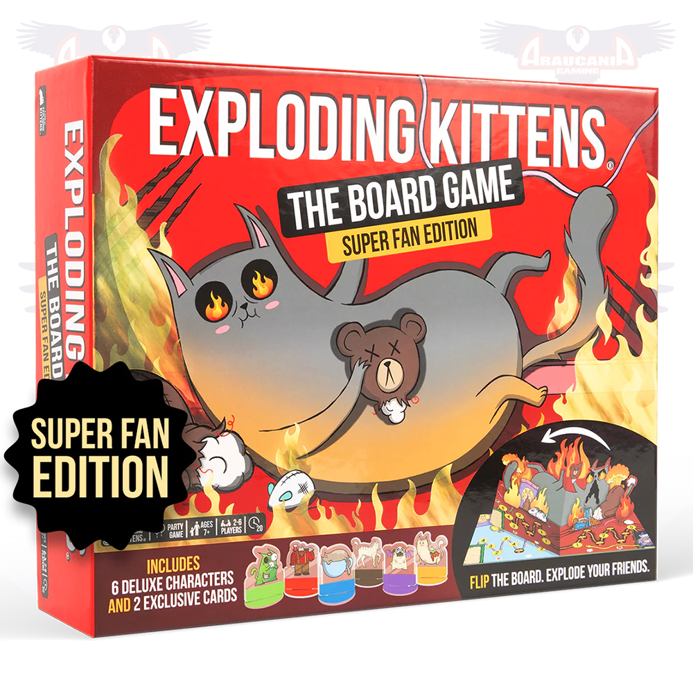 Exploding Kittens El Juego de tablero – Super Fan Edition (PREMIUM ...